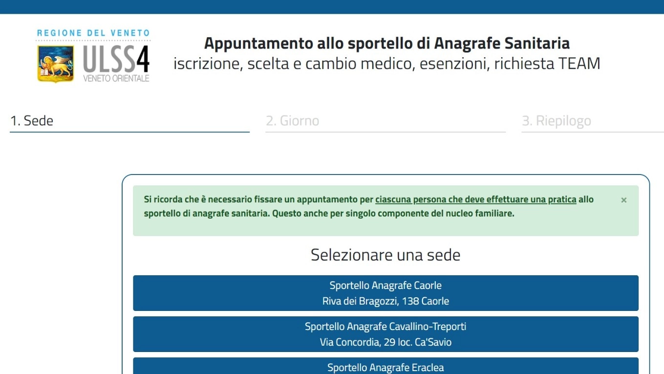 Azienda ULSS n. 4 Veneto Orientale - Anagrafe Sanitaria: dal 1 luglio ...